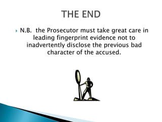 Fingerprint Evidence | PPTX