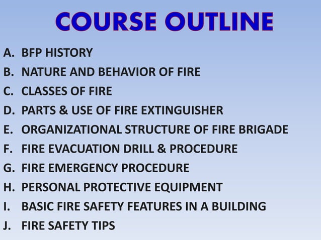 BFP FIRE SAFETY SEMINAR.pptx | Chemistry | Science