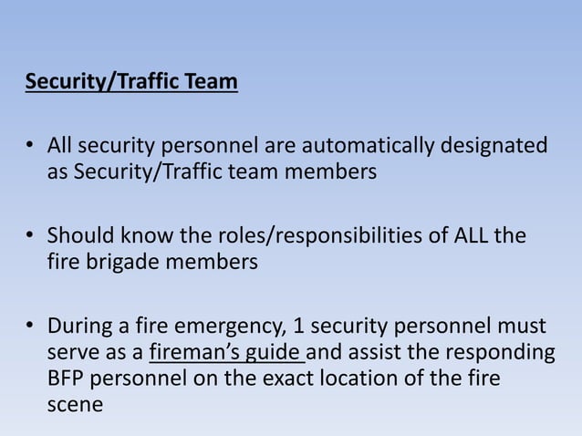 BFP FIRE SAFETY SEMINAR.pptx | Chemistry | Science
