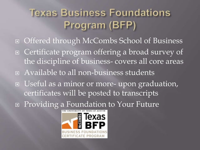 Business Foundations Program | PPT