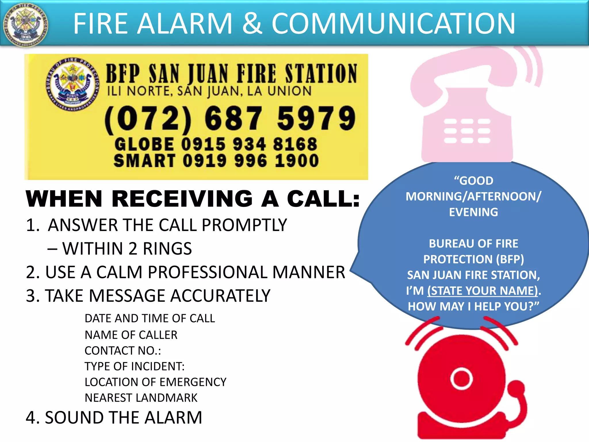 Bfp SAN JUAN-LU fire safety lecture | PPTX