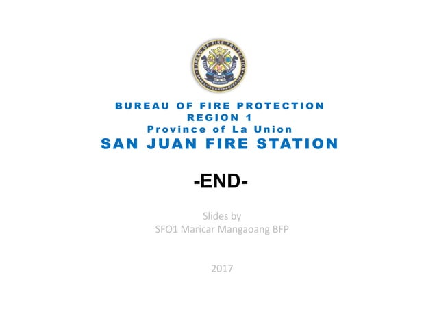 Bfp SAN JUAN-LU fire safety lecture | PPTX | First Aid | Injuries