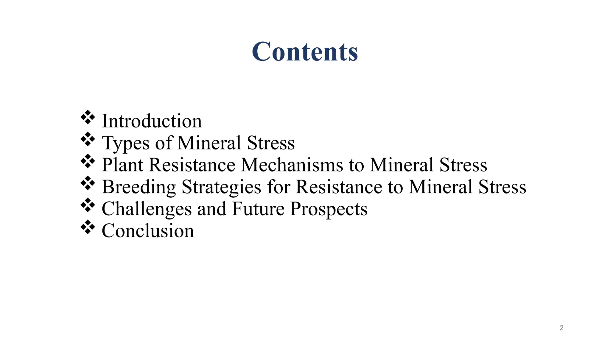 Breeding for Resistance to Mineral Stress. | PPTX