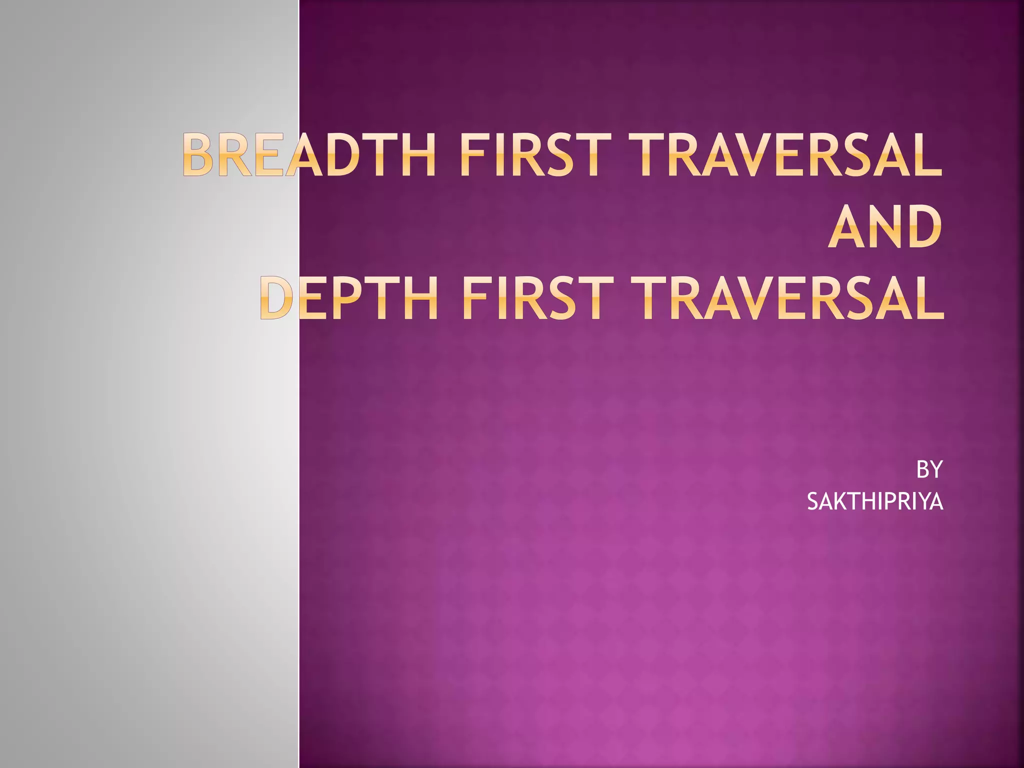 Breadth First Search Ppt