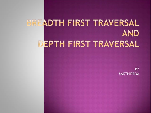 breadth first search | PPT