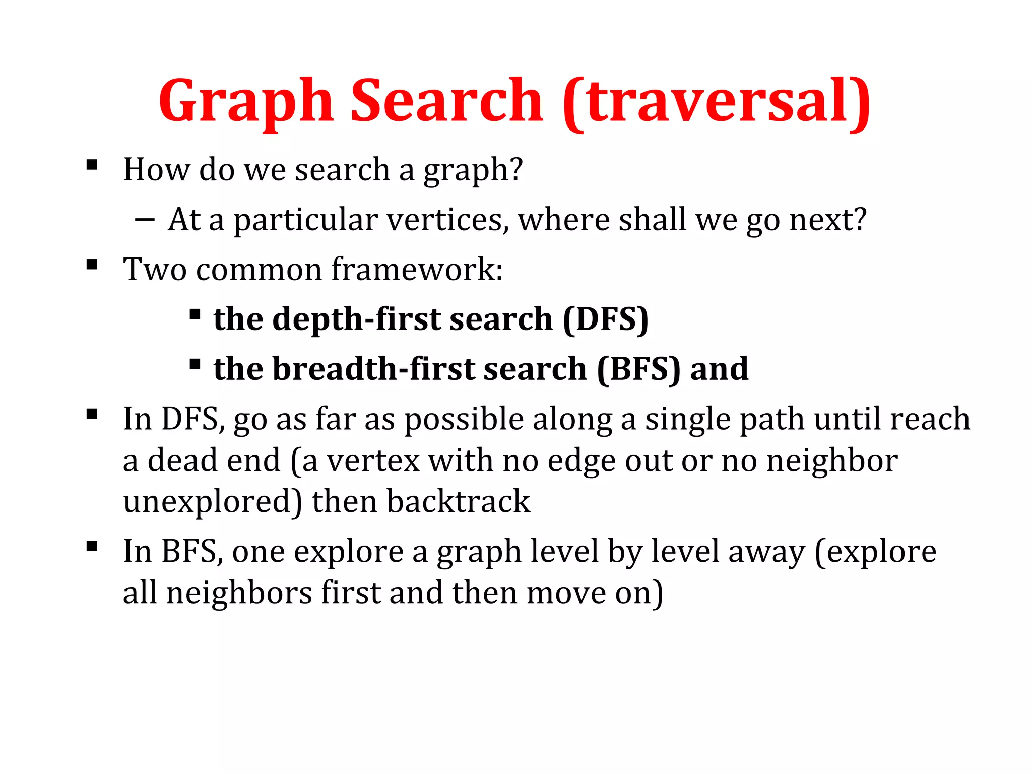 Breadth first search and depth first search | PPT