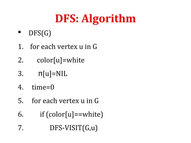 Breadth first search and depth first search | PPT