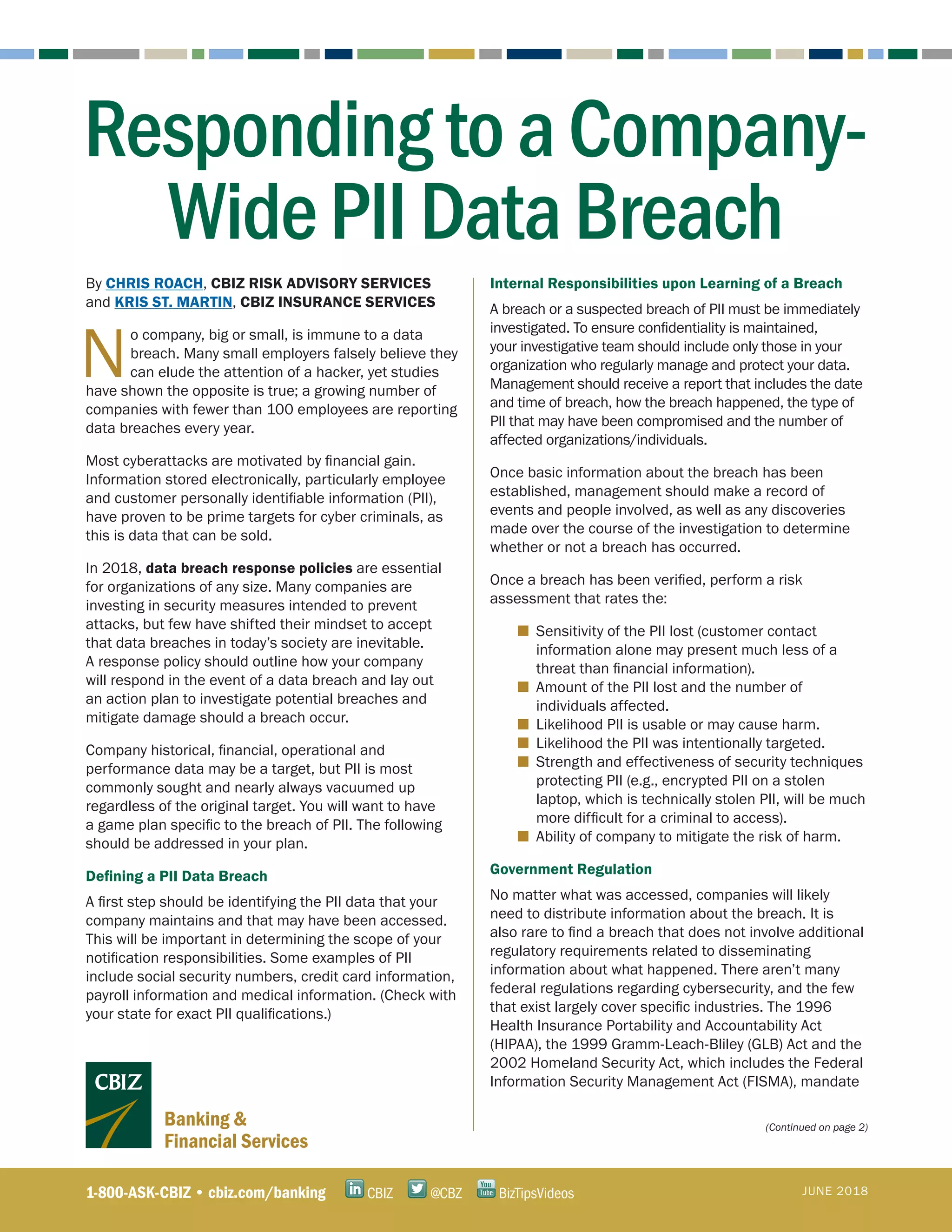 Responding to a Company-Wide PII Data Breach | PDF