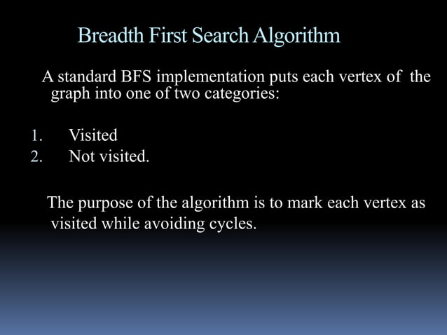 Breadth-First-Search algorithm with Code | PPT