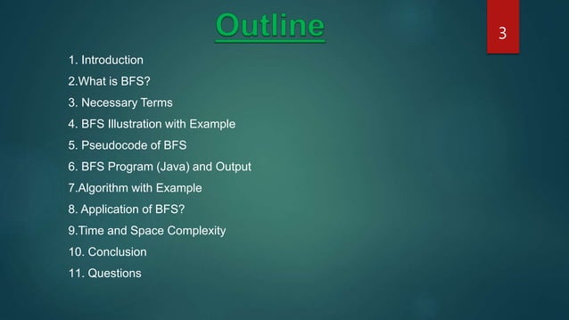 Presentation on Breadth First Search (BFS) | PPTX