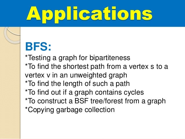 Bfs And Dfs Application