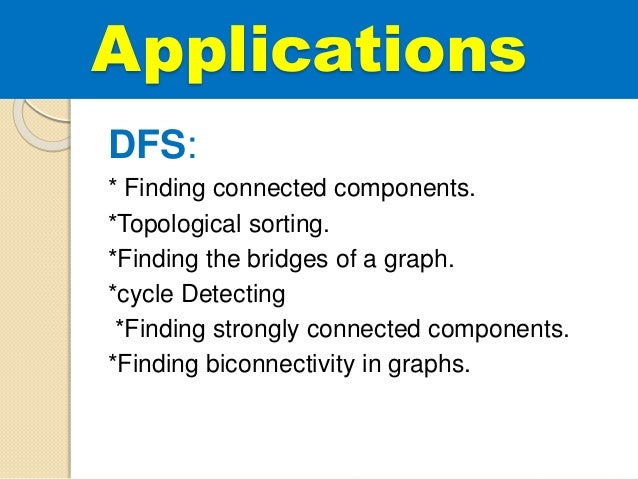 Bfs & dfs application Bfs & dfs application