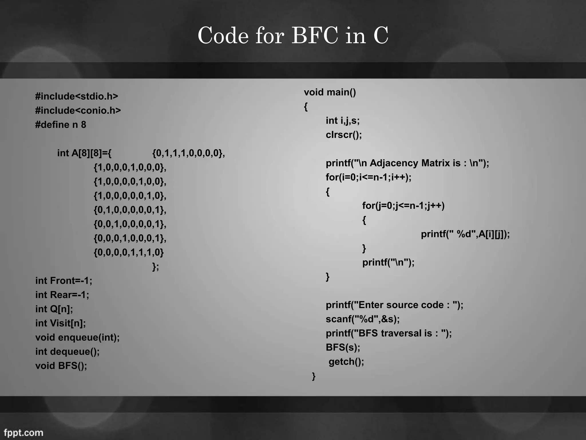 Breadth First Search & Depth First Search | PPTX