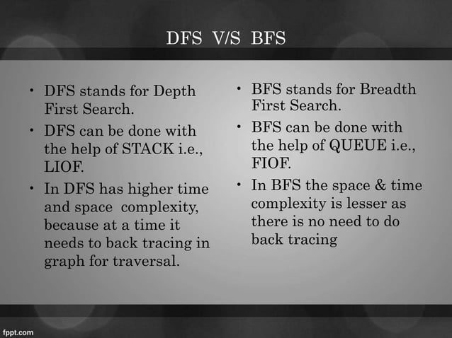 Breadth First Search & Depth First Search | PPTX | Programming ...