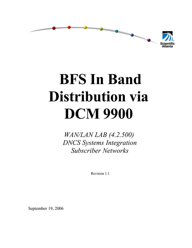 BFS Distribution Via DCM | PDF