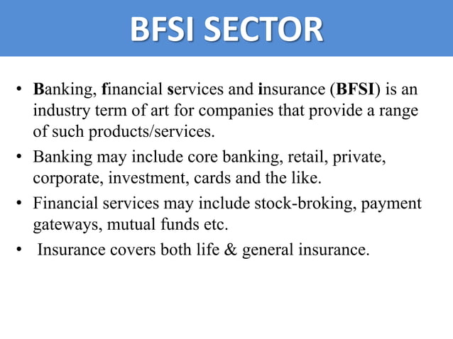 Bfsi sector | PPTX