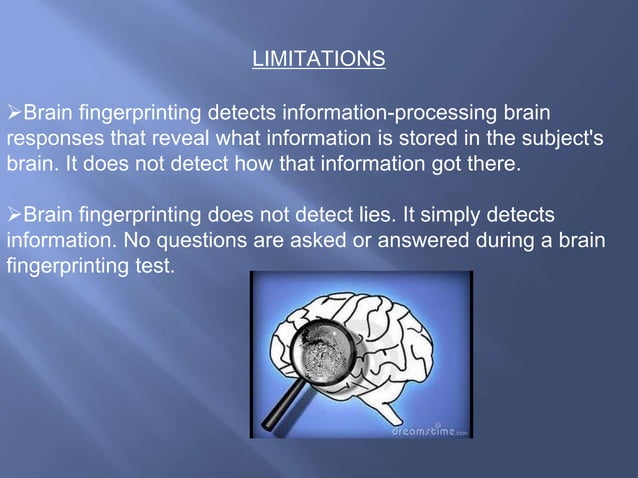 Brain Fingerprinting PPT | PPTX | Brain and Nervous System Disorders ...
