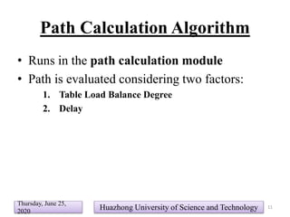 Balancing flow table and reducing delay scheme: A review | PPTX | Computer Networking | Computing
