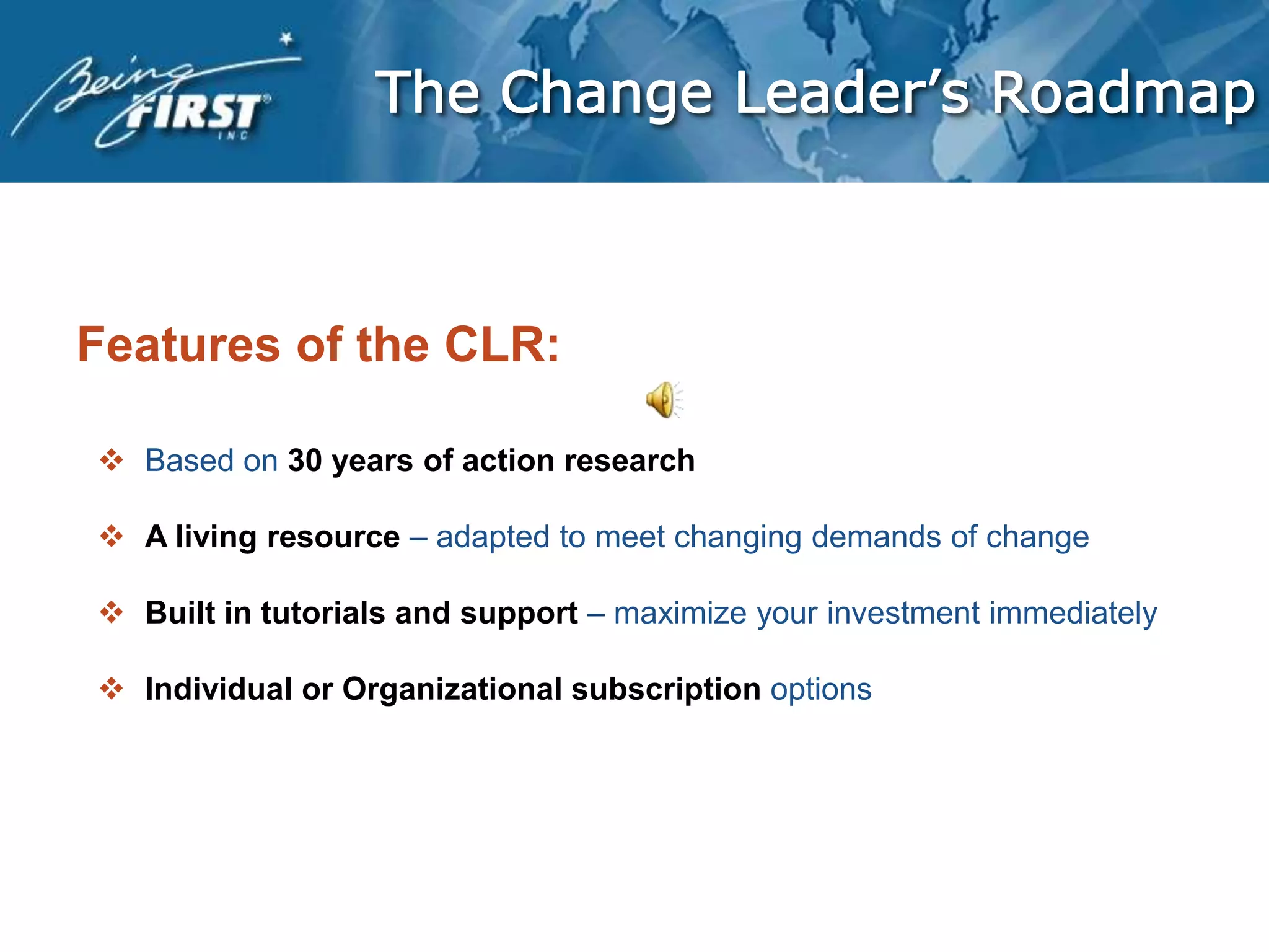 Introduction to the Change Leader\'s Roadmap | PPTX