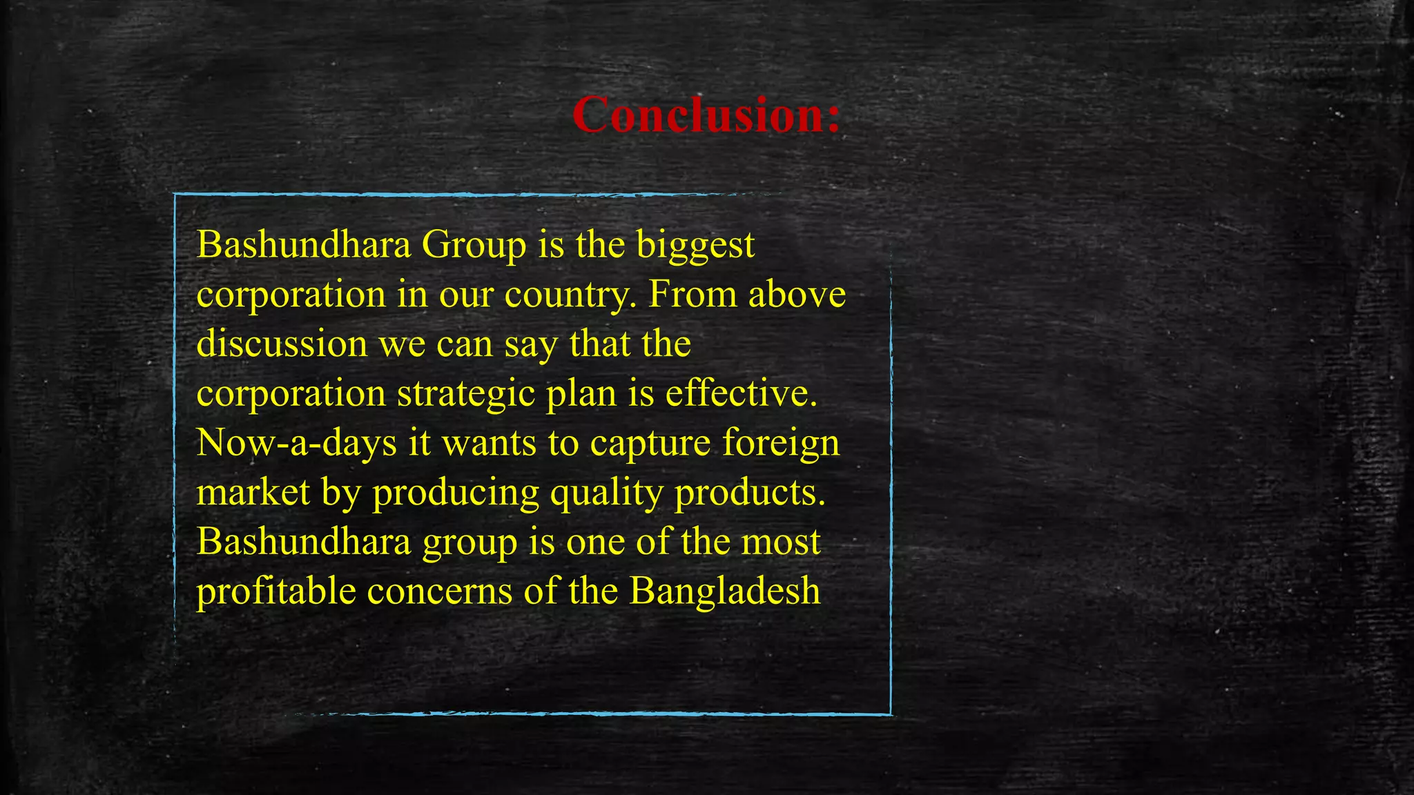 Strategic Planning of Bashundhara Group | PPTX