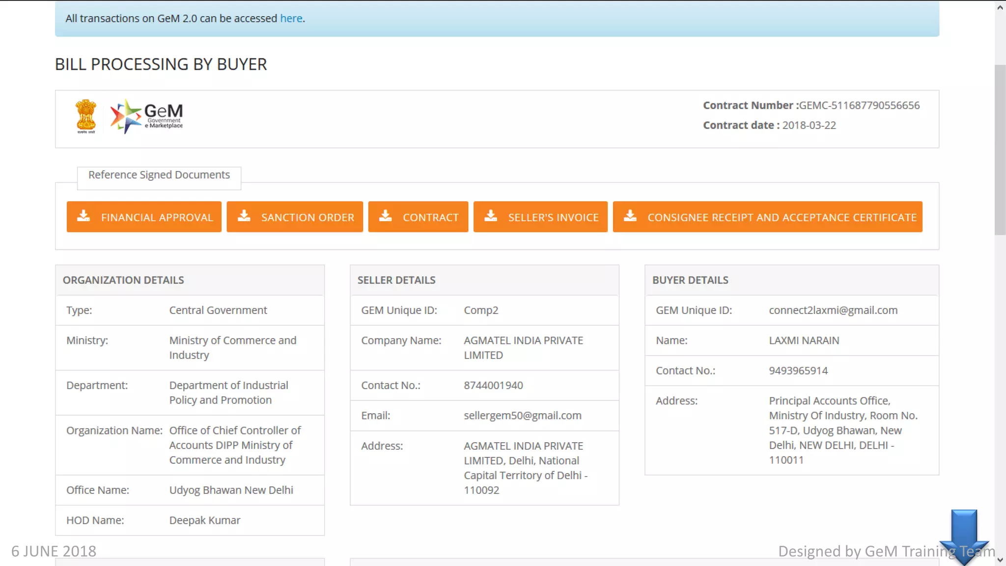 Buyer Module GeM 3.0- Payment process (PFMS) | PDF