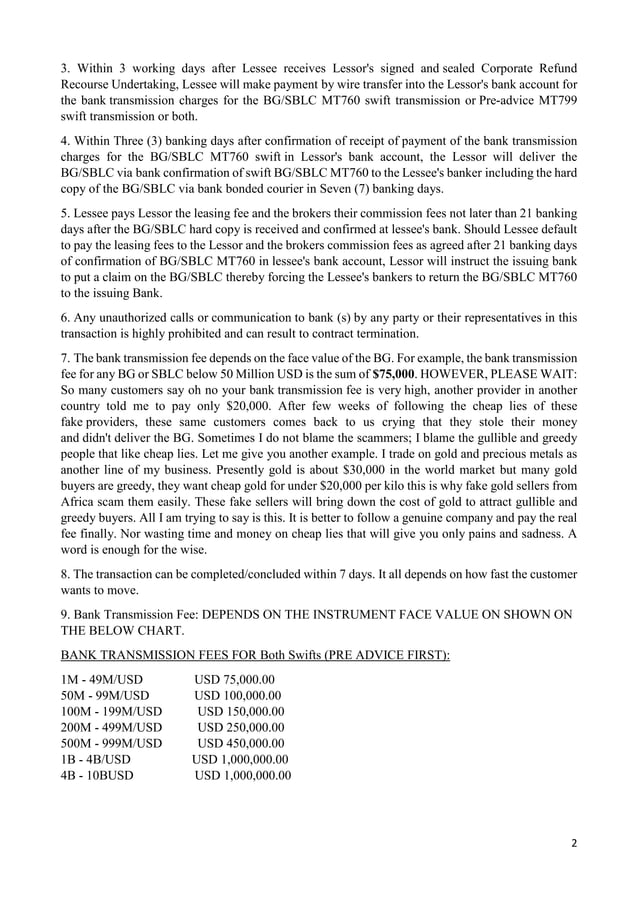 Bg.sblc procedure & guide | PDF