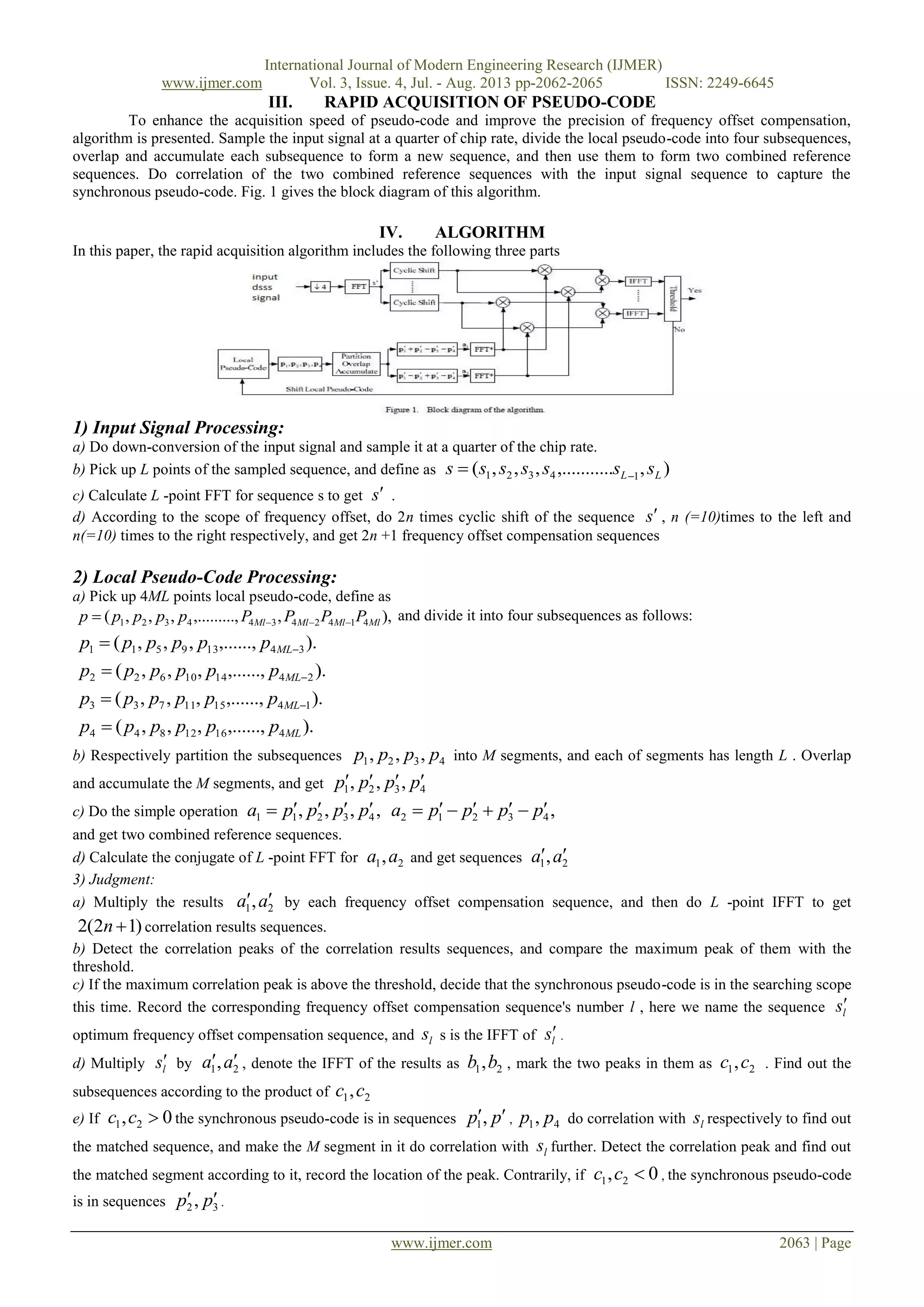 Acquisition Of Long Pseudo Code In Dsss Signal Pdf