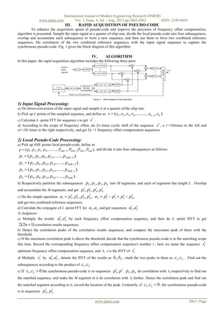 Acquisition of Long Pseudo Code in Dsss Signal | PDF