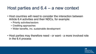 CCXG Oct 2019 What role for host parties in the Article 6.4 process ...