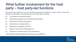 CCXG Oct 2019 What role for host parties in the Article 6.4 process ...