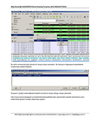 BGA CTF 2012 Ethical Hacking Yarışması Çözümleri | PDF