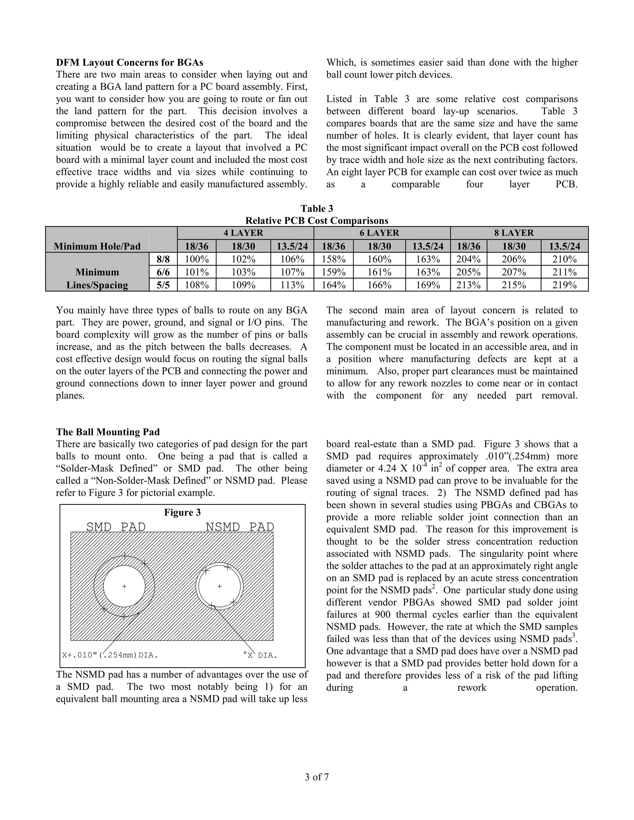 BGA Land Pattern Design for Manufacturability | PDF
