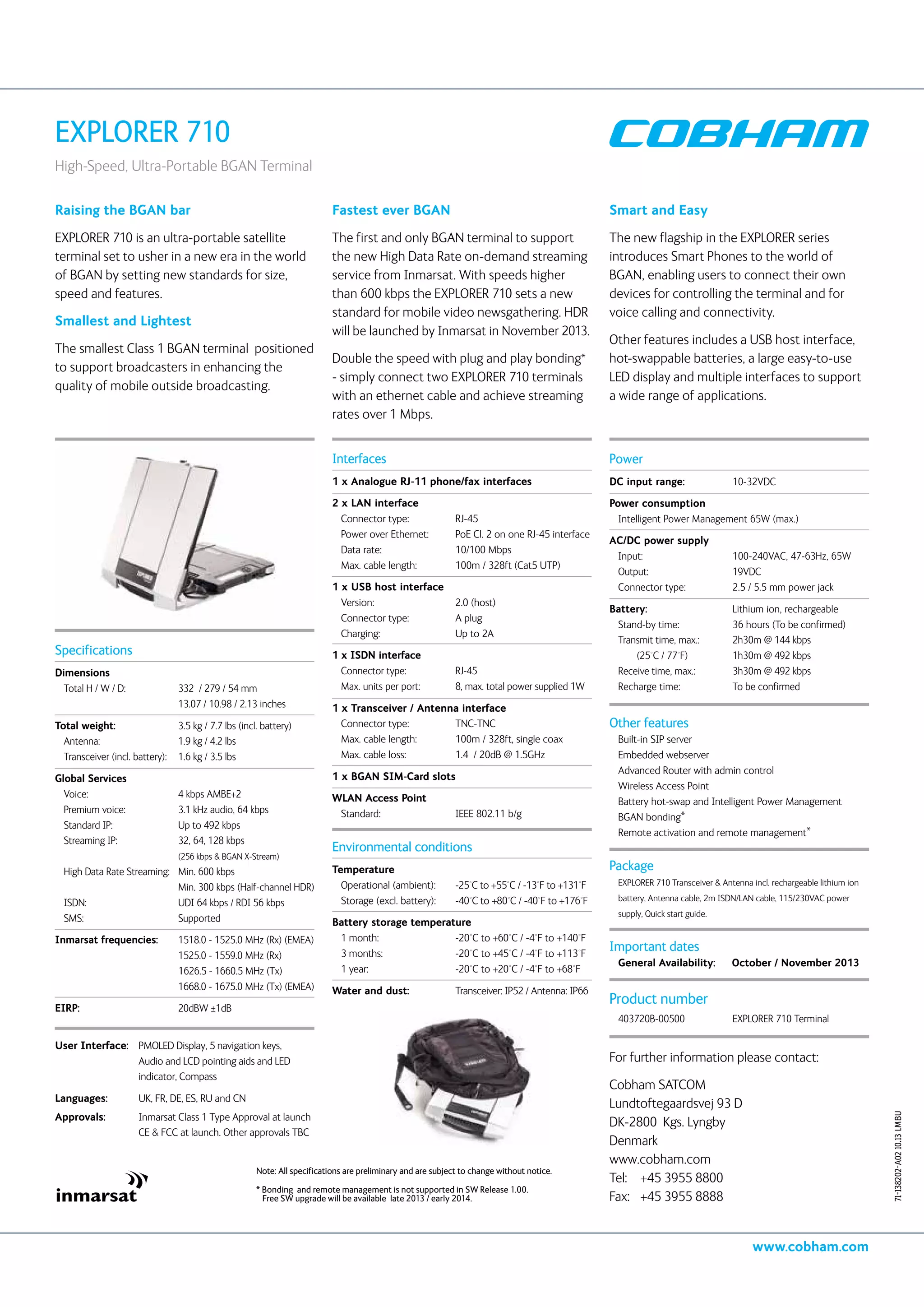 Bgan explorer 710,Modem Satellite | PDF