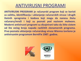 Informatika.netkp (antivirusi i virusi) | PPT