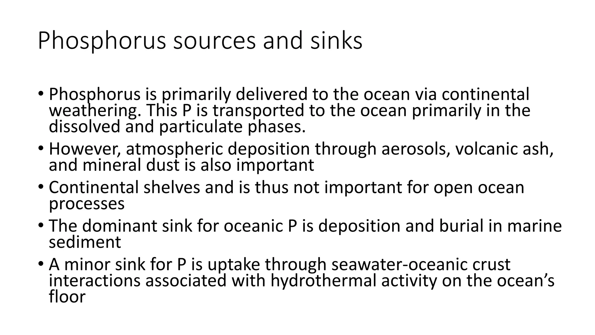 MARINE BIOGEOCHEMICAL CYCLING | PPTX