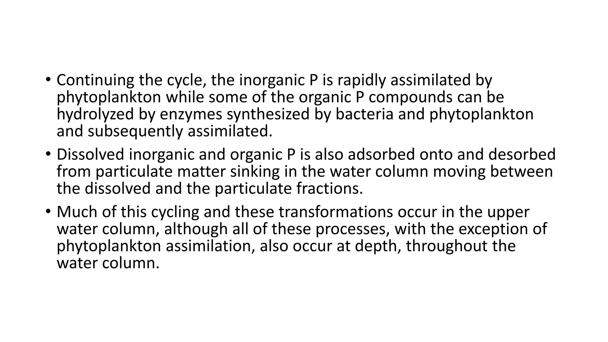 MARINE BIOGEOCHEMICAL CYCLING | PPTX