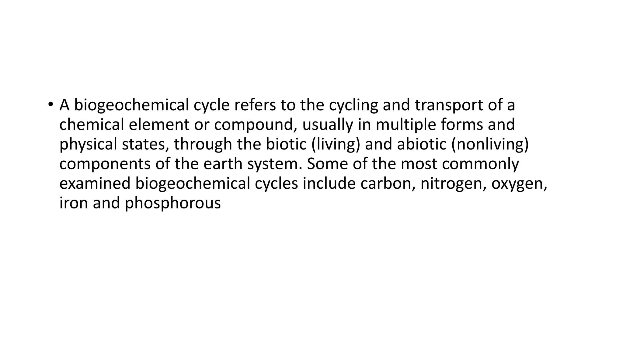 MARINE BIOGEOCHEMICAL CYCLING | PPTX