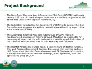 August 2012 BGCAPP Monthly Status Briefing | PPT