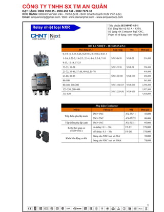 Bảng giá thiết bị điện Chint 06 - 2020 | PDF