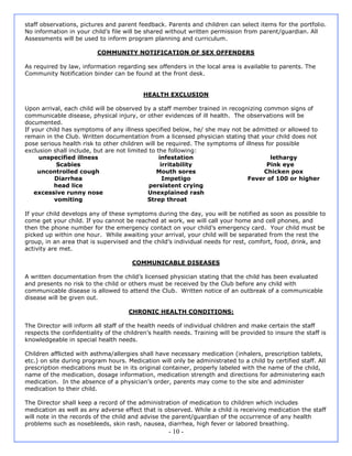 Boys & Girls Club Parent Handbook 2016 2017 | PDF