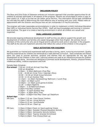 Boys & Girls Club Parent Handbook 2016 2017 | PDF