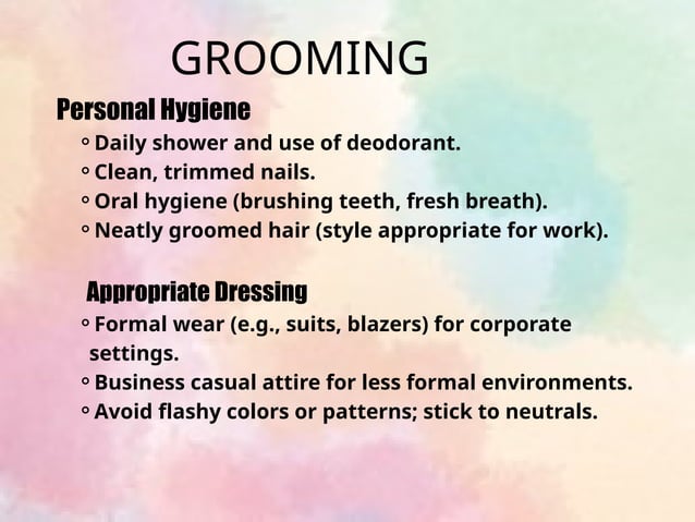Hotel management, grooming, dressing, behaviour | PPT