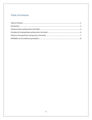 Framework for Peace and Security in the Pacific | PDF
