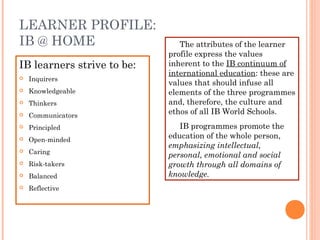 BG IB Parent Meeting #1 | PPT