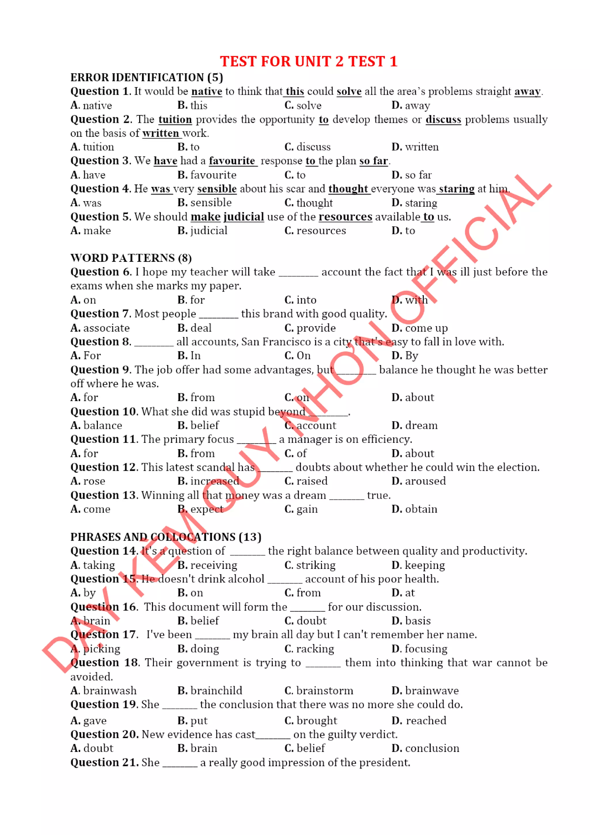 BỘ GIẢI THÍCH TỪ VỰNG, CÓ PHIÊN ÂM CỦA DESTINATION C1, C2 + TEST 3 ...