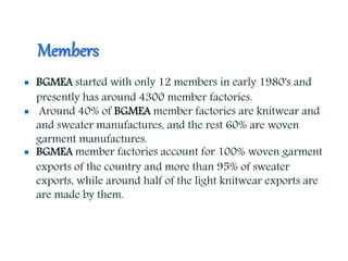 BGMEA-Bangladesh Garment Manufacturers and Exporters Association | PPTX
