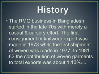 RMG IN BANGLADESH | PPTX