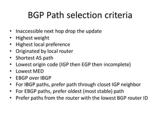 bgp features presentation routing protocle | PPT