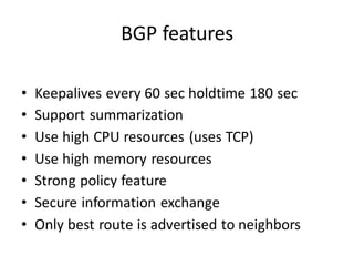 bgp features presentation routing protocle | PPT
