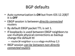 bgp features presentation routing protocle | PPT